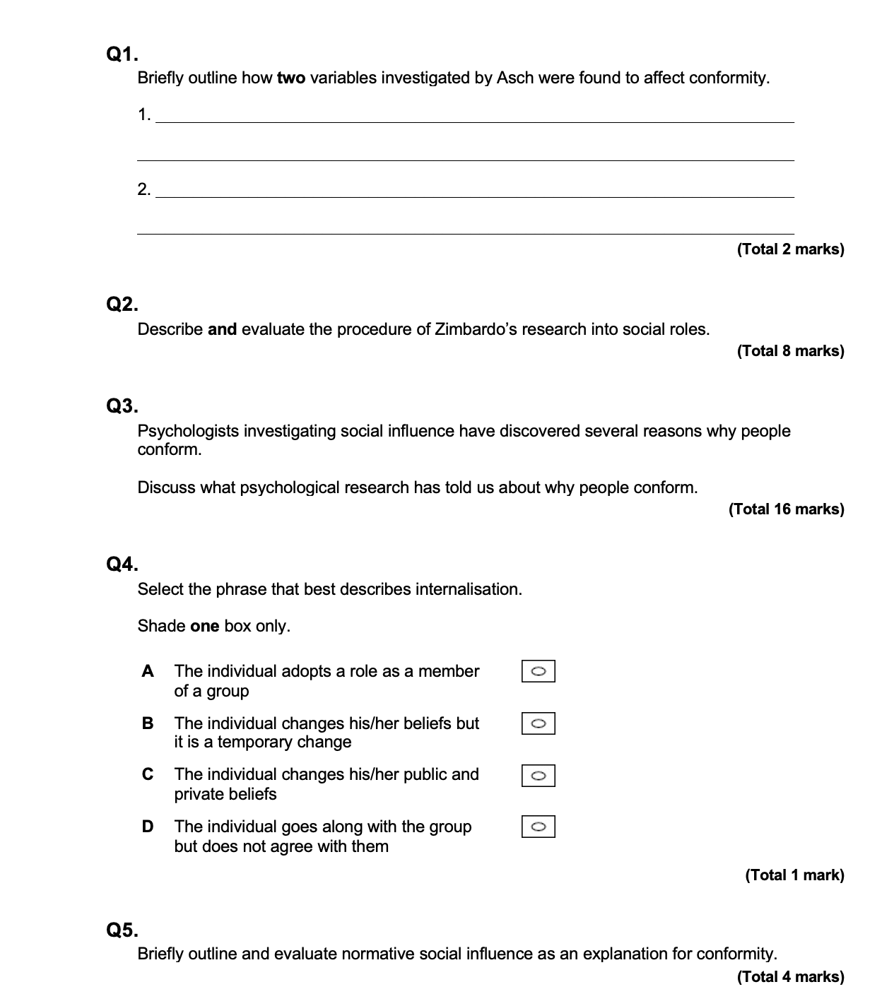 EXAM PRO QUESTION BANK: AQA A-LEVEL PSYCHOLOGY – Learning with ABK