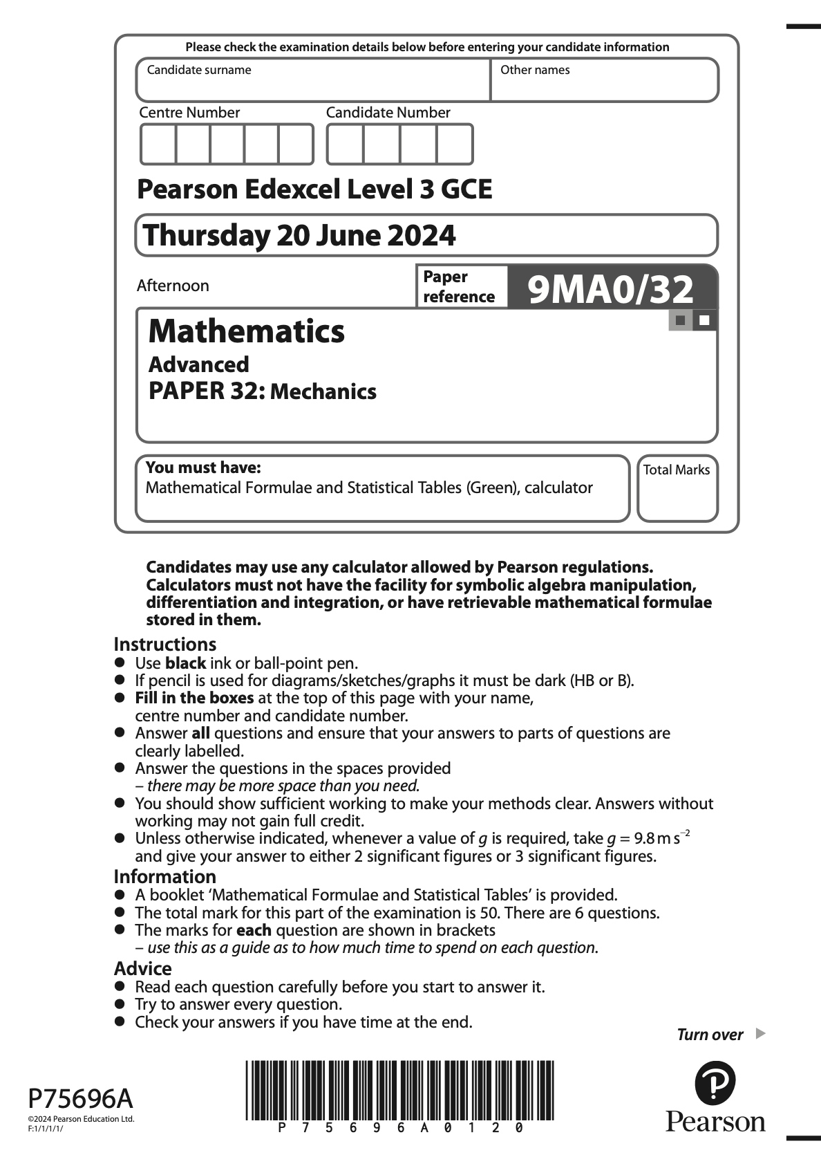 A-LEVEL MATHS EDEXCEL 2024 PAPERS - USED IN A-LEVELS FOR 2024 ...